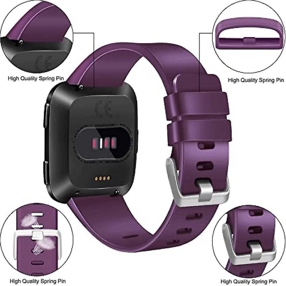 Pack 3 Soft Silicone Bands For Fitbit Versa 2 / Fitbit Versa / Fitbit ...
