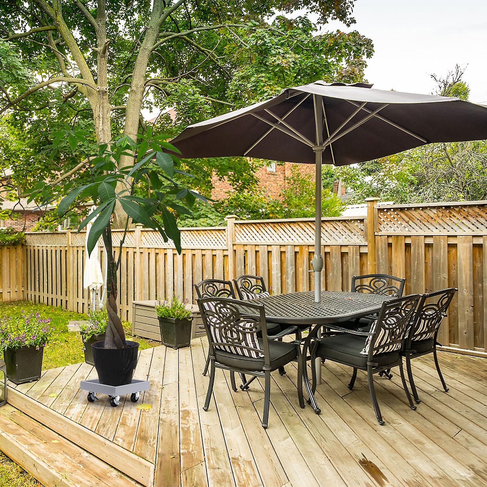 Heavy duty Caddy rolling plant stand with square plant wheels with ...