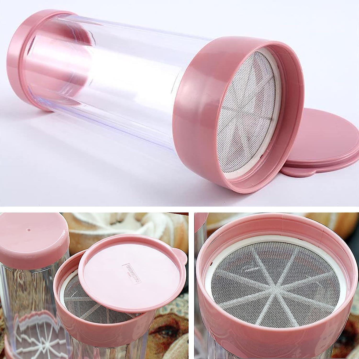 Shaker Sifter, Fine Mesh Lid Flour Sieve Shaker Powder Sugar Spice ...