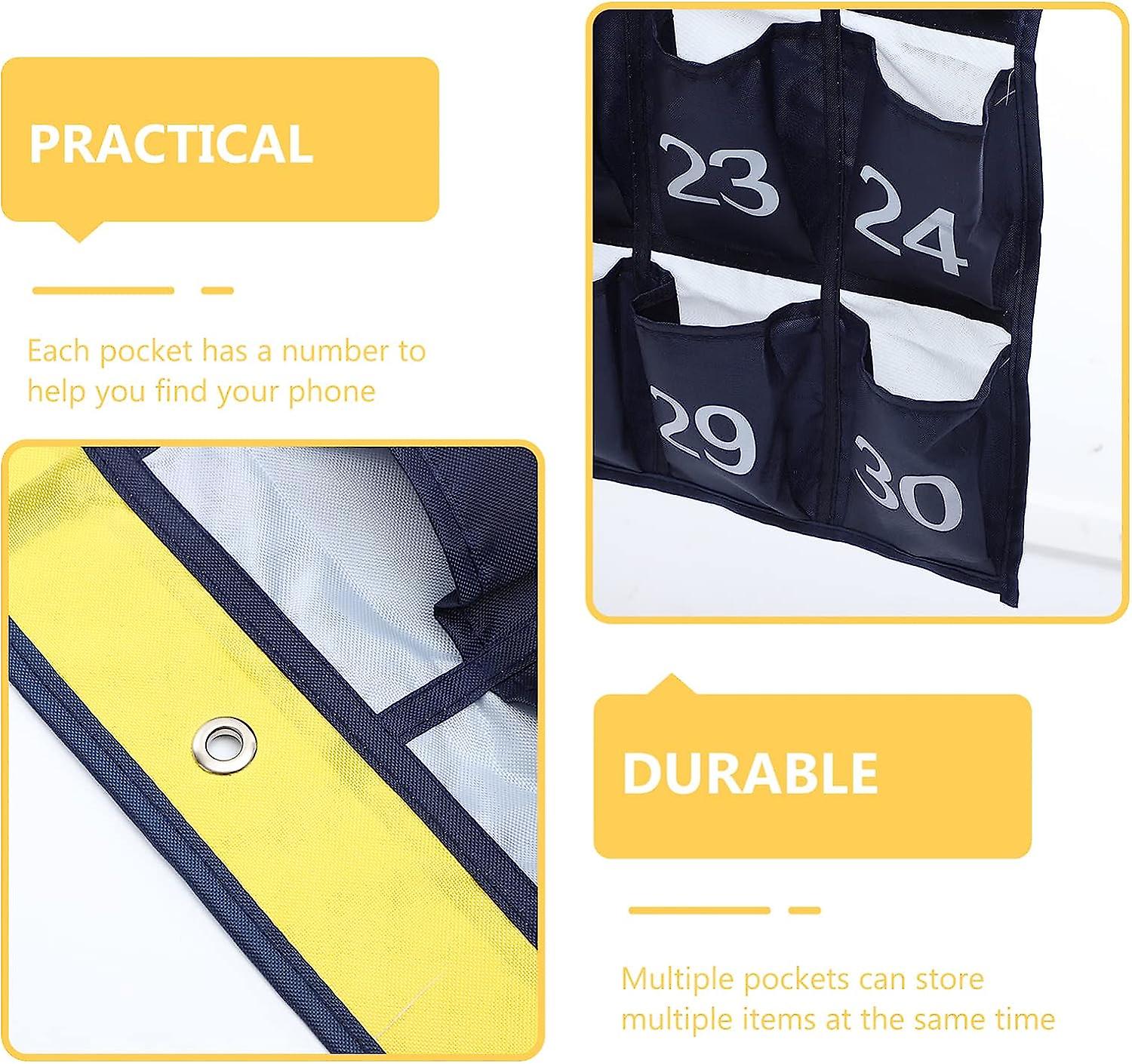 Numbered Classroom Pocket Chart, Sundries Closet Pocket For Cell Phones ...
