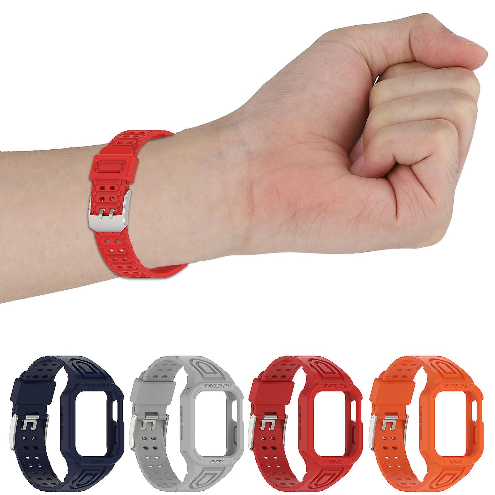 Watch Wrist Strap Integrated Metal Buckle with Dial Hole Waterproof ...