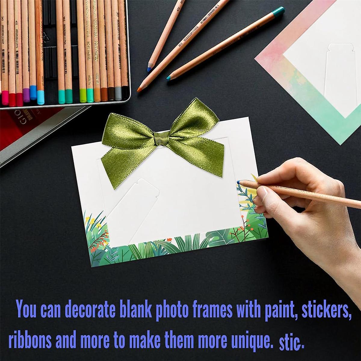 30 Pack Paper Picture Frames for 4 x 6Inch Photos, Standing White ...