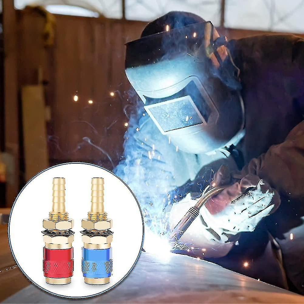 2 Pieces Oxygen Acetylene Torch Quick Coupler 8mm Welding Gas Adapter ...