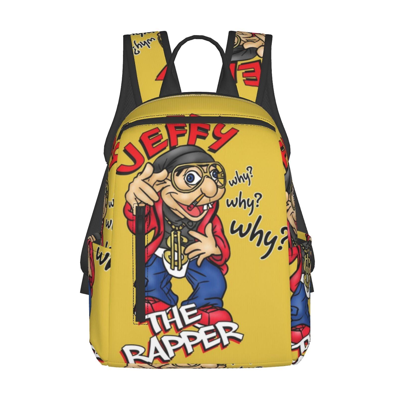 Rapper Jeffy Puppet Lightweight Backpack Student Bookbag School Bag ...