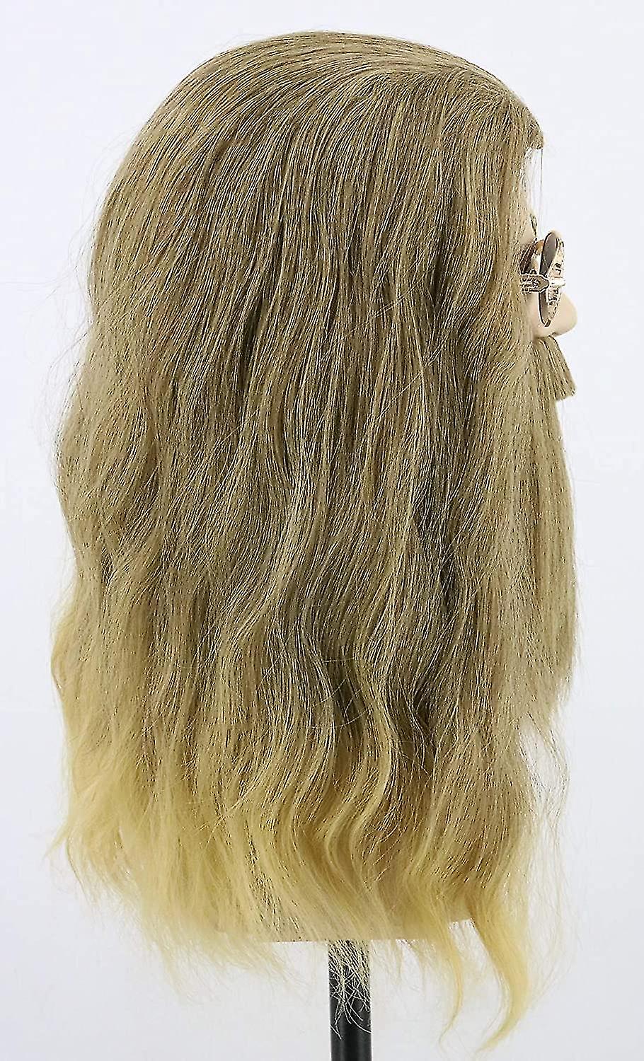 Fat Thor Wig With Beard Mens Long Curly Ash Blonde Wig Halloween ...