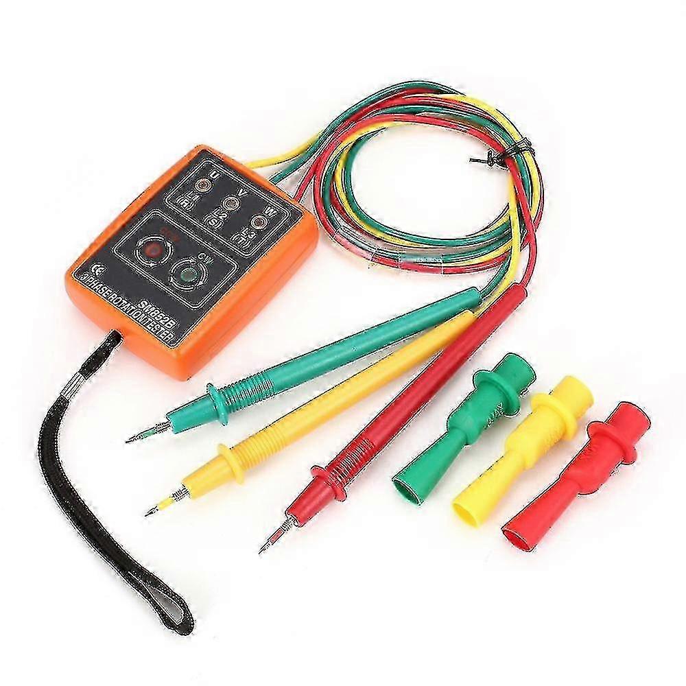 2024 Sm852b 3-phase Rotation Tester Digital Phase Indicator Detector ...