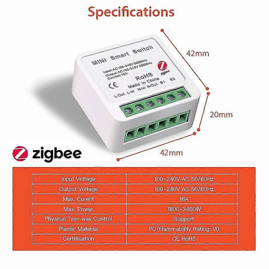 10pcs Zigbee 3.0 Mini Smart Switch Yandex Alice Tuya Smart Home Diy ...