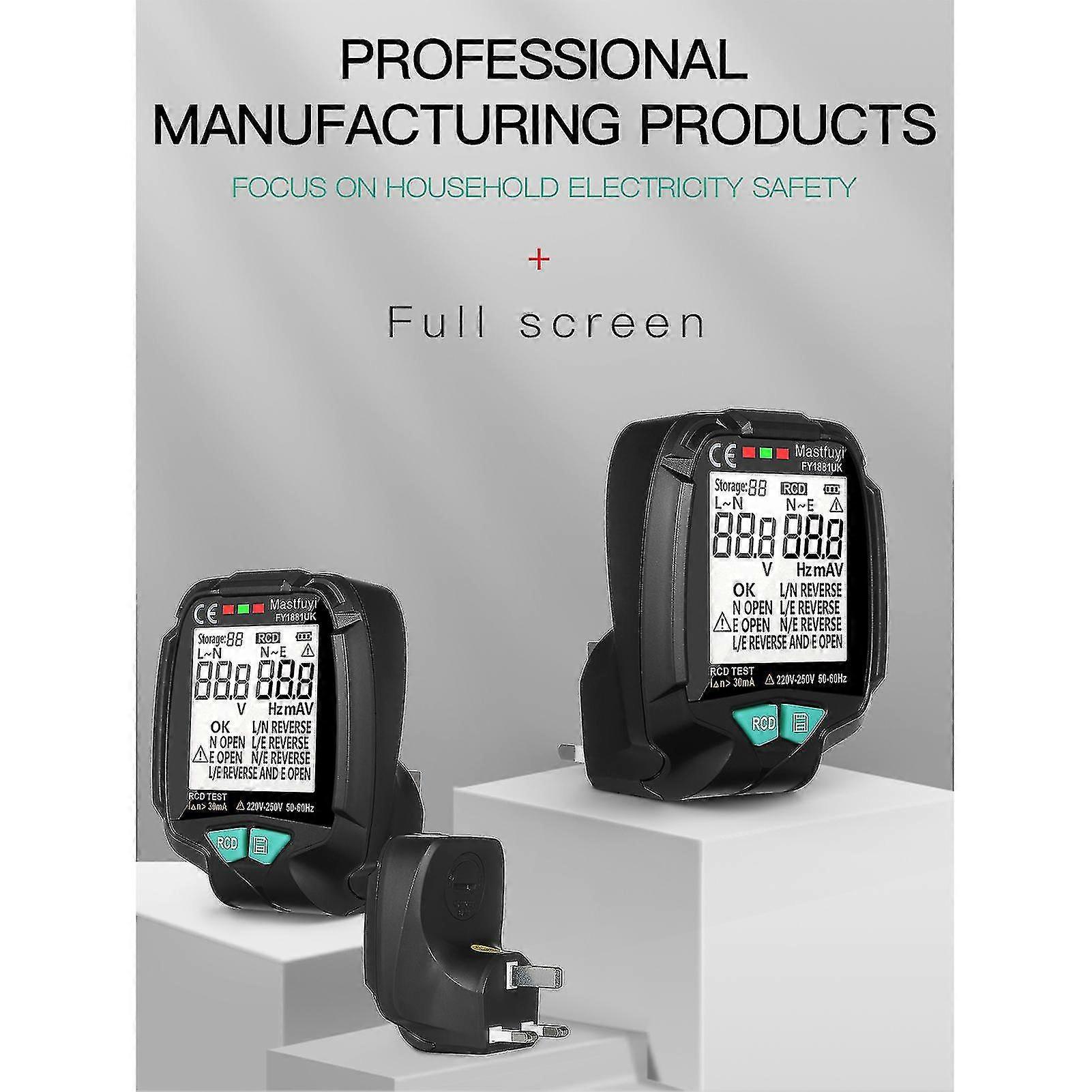 Multifunctional Socket Tester With Digital Lcd Display Electrical ...