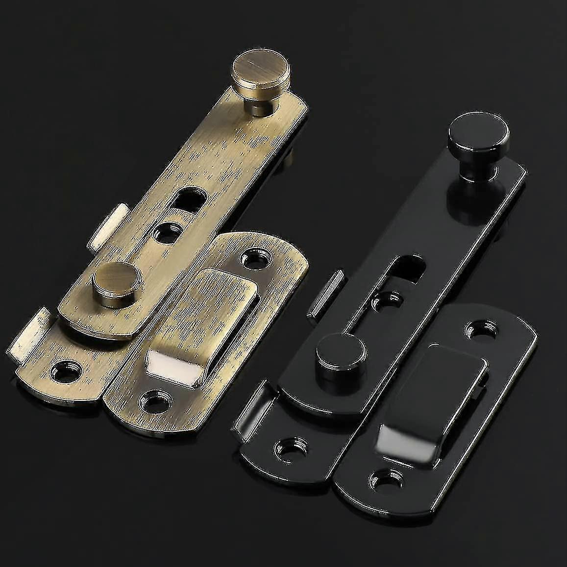 Thicker Gate Lock Black Door Latch Small Gate Bolt Sliding Door Lock ...
