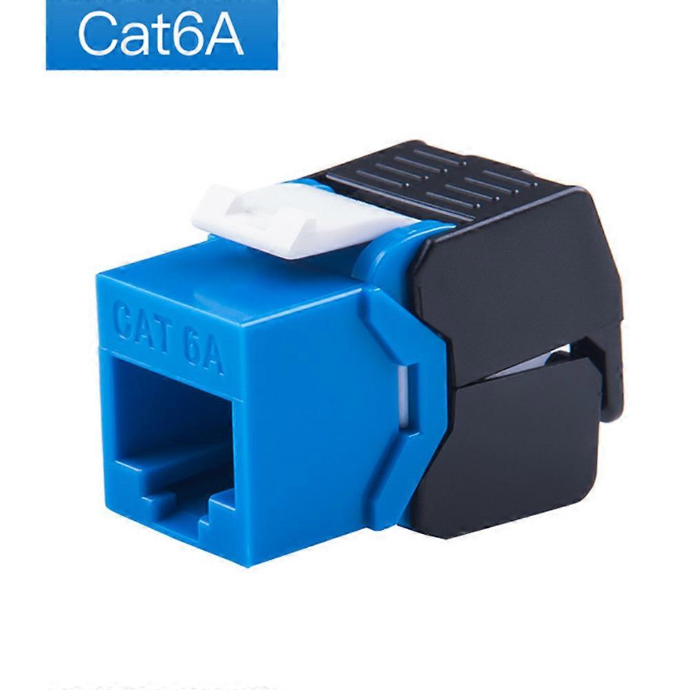 RJ45 Female Connector CAT6A RJ45 Modules 10G Ethernet Adapter Network Crimping Network Toolless ...