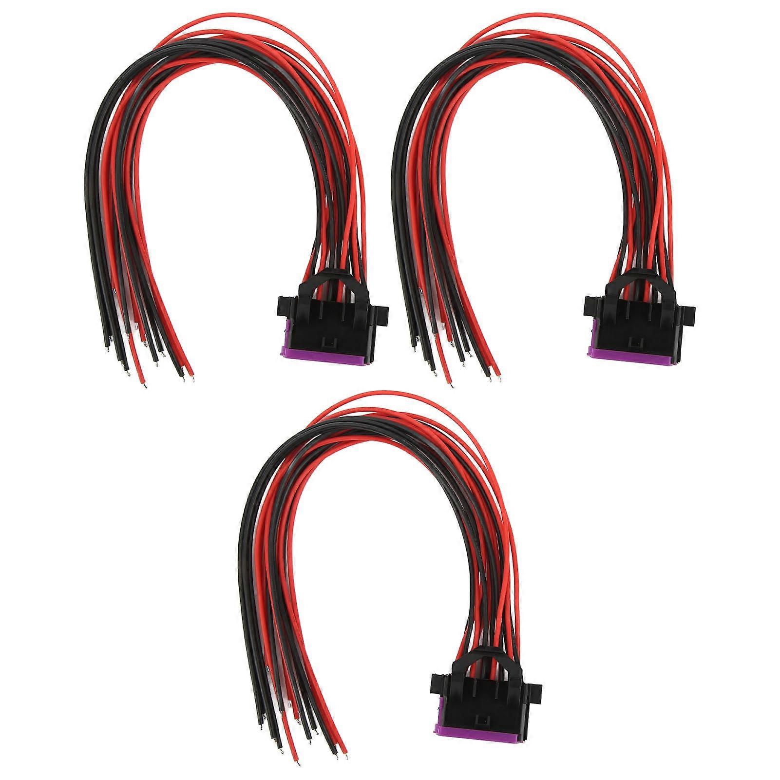 3 Pcs 16 Pin OBD2 Female Connector Cables 30cm J1962 OBDII Automotive ...