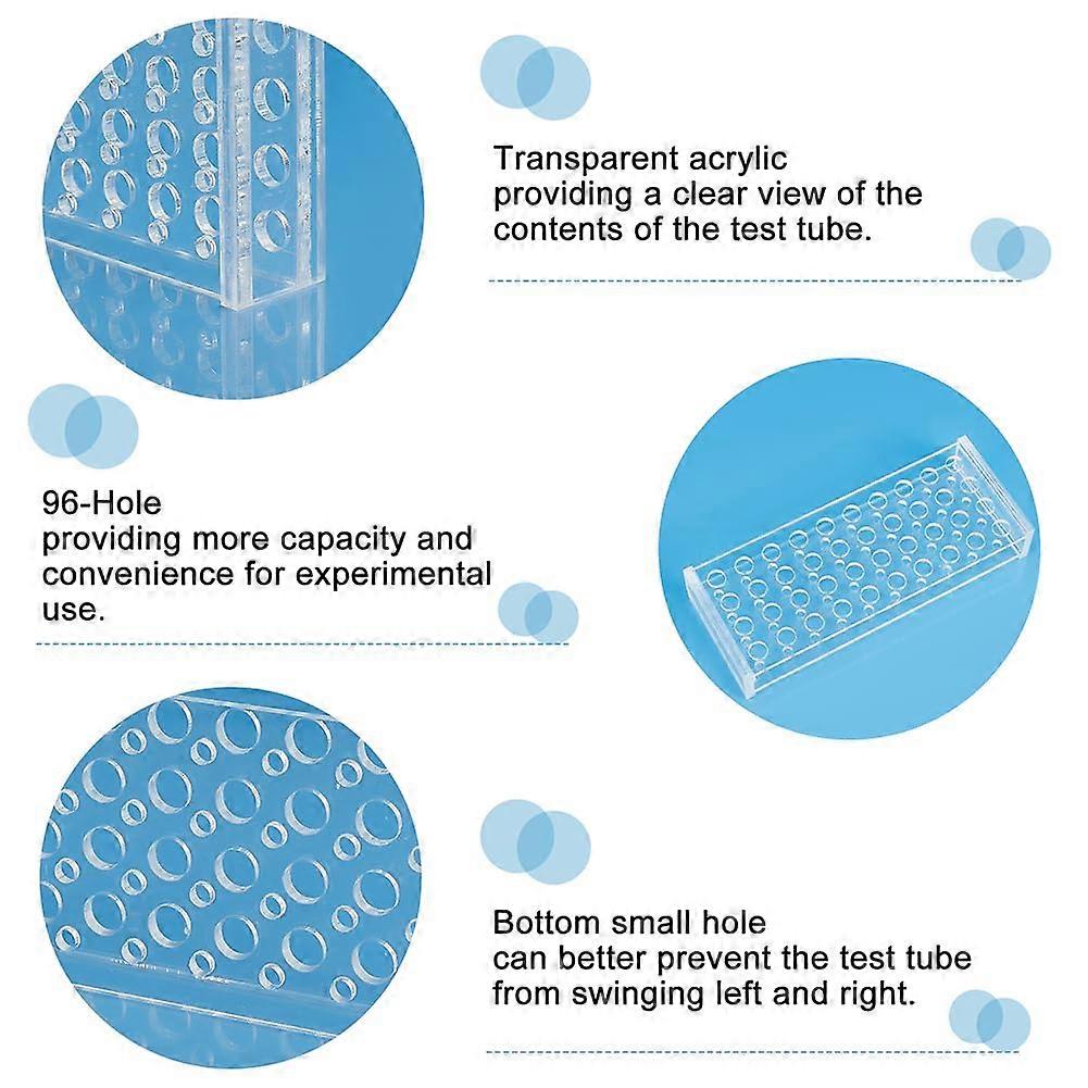 Clear Acrylic Test Tube Rack 40 Sockets Test Tube Display Stands 4mm ...