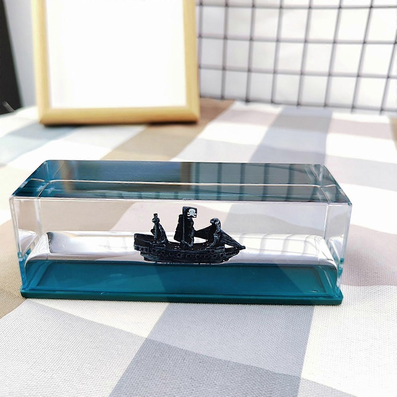 Liquid Paperweight Never Sink Fluid Drift Ship Black Pearl Liquid Float ...