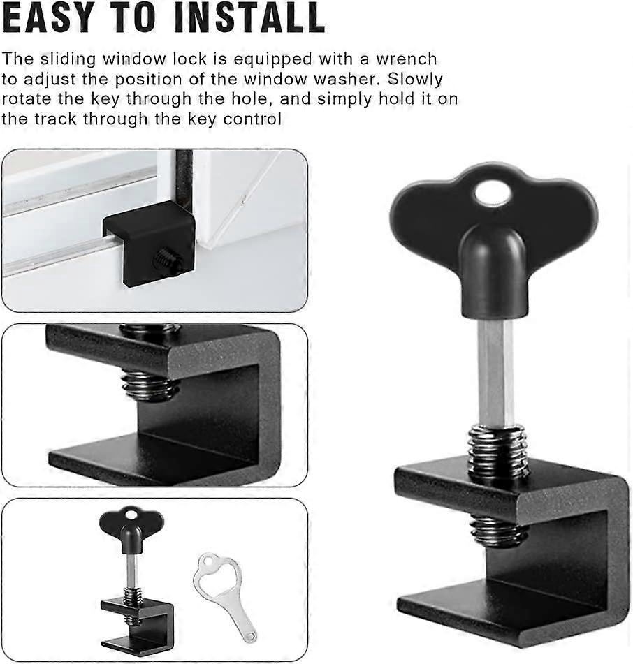 4 Pcs Sliding Window Lock, Sliding Bay Lock, Aluminum Sliding Window ...