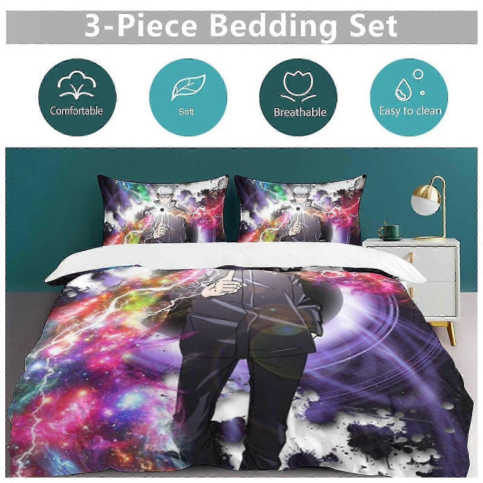 n2174 Bed Sheets Jujuu isen Gojo Bedding Set Duvet Cover Comfortable ...