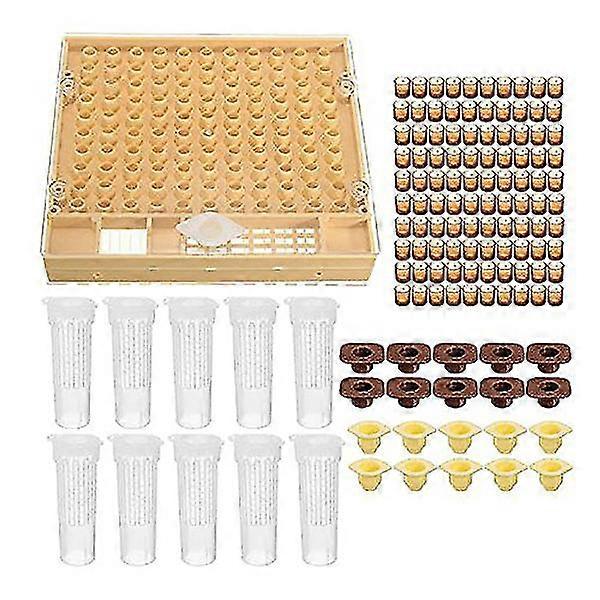 Beekeeping Cup Kit 100 Cell Cups Bee Tool Set Queen Rearing System Bee ...