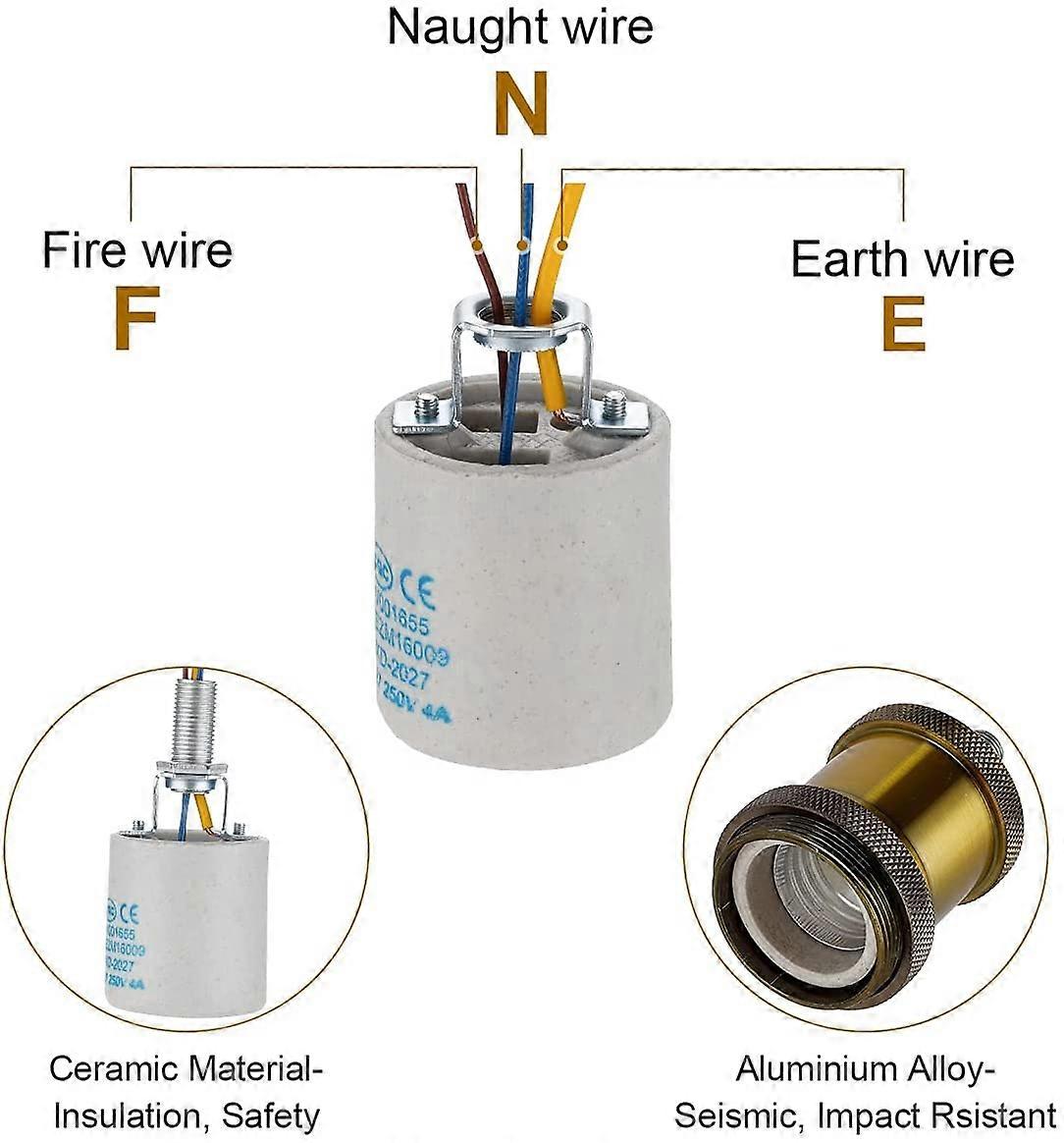 Edison Lamp Holder E27 Vintage Adapter Light Socket Retro Chandelier ...