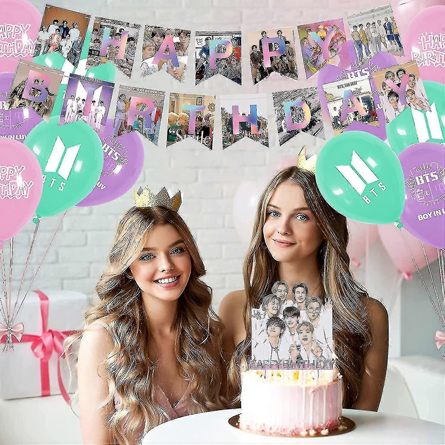 Bts Birthday Party Decorations Kpop Supplies For Bangtan Boys Girl Fans ...