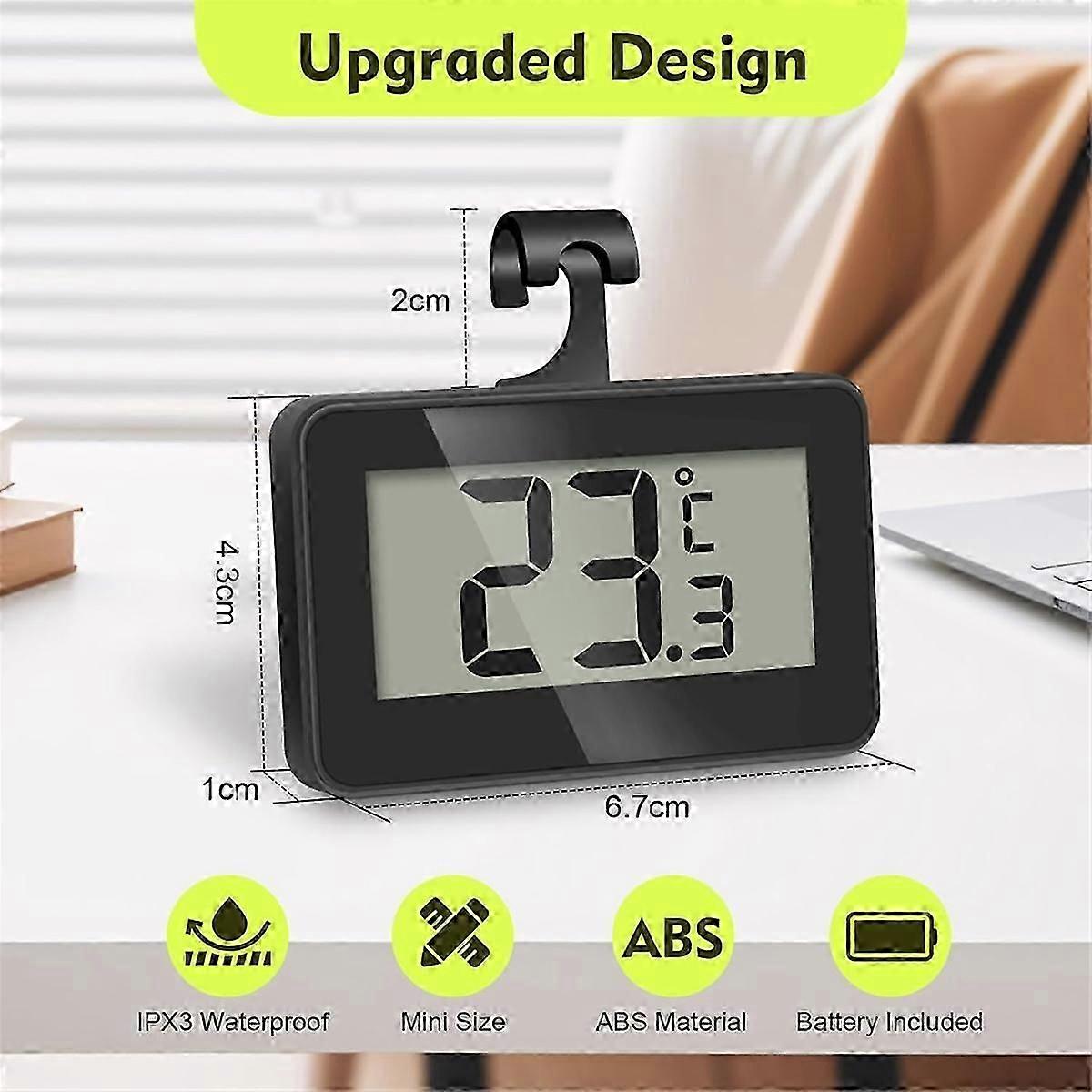 Fridge Thermometer,Pack of 2, Digital Fridge Freezer, Kitchen ...