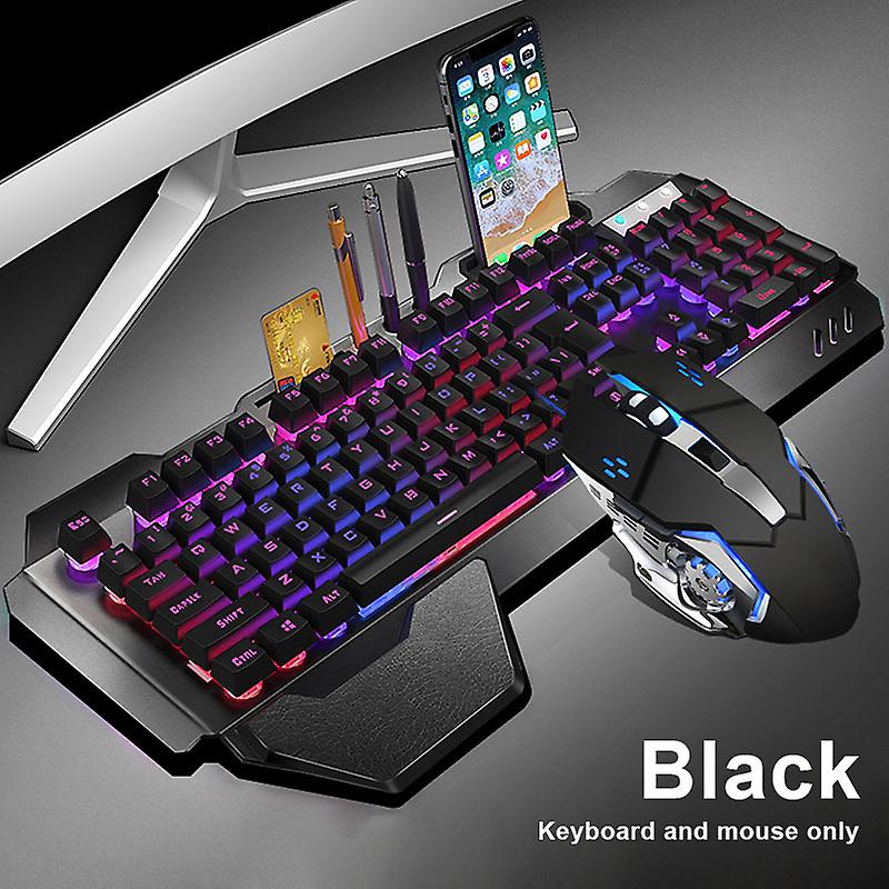Gaming Keyboard Mouse Set Chargable Wireless Keyboard with Colorful ...