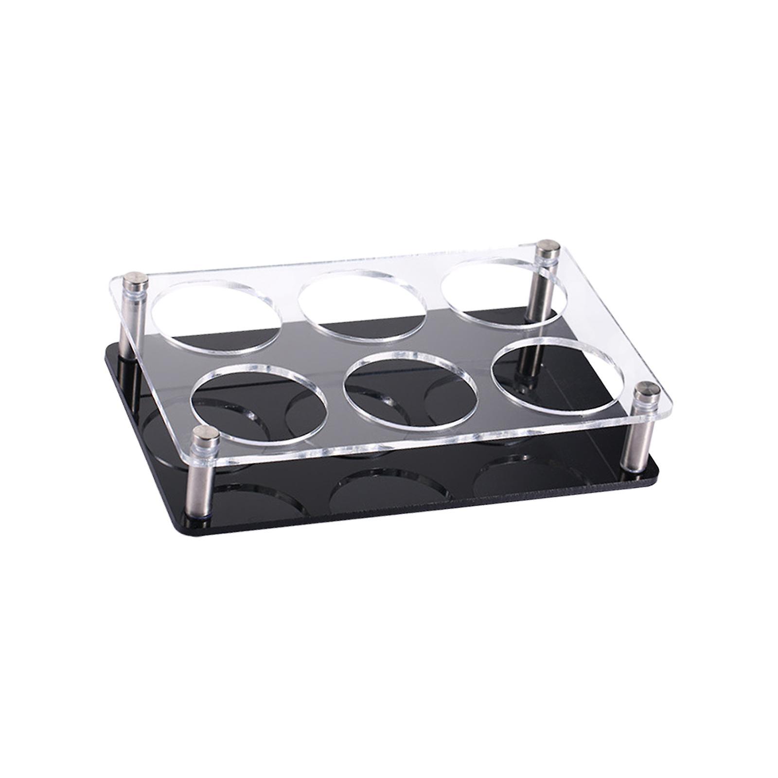 Glass Cup Tray Rack Round Holes Glasses Holder for Exhibition Pantry ...