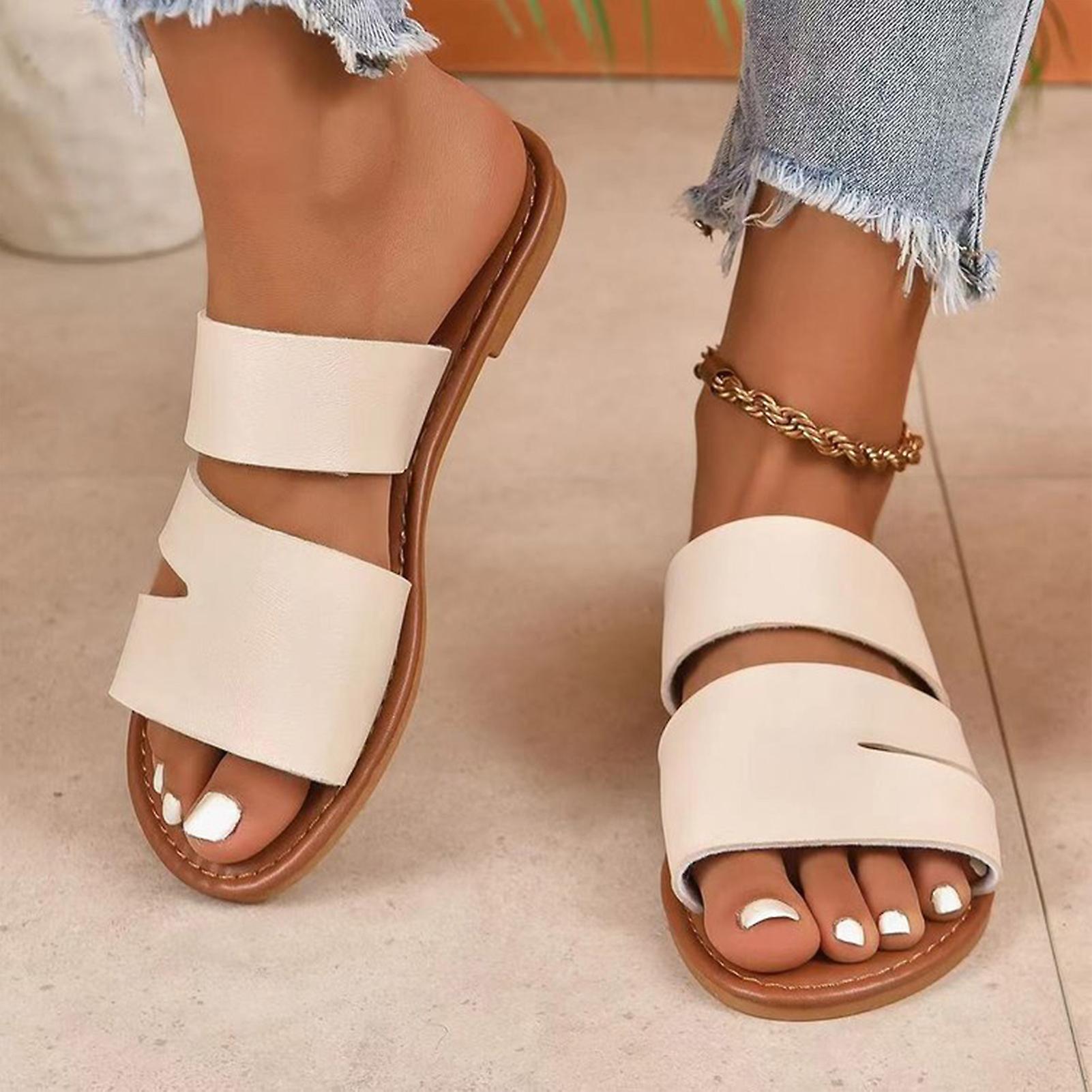 Womens Plus Size Beach Slippers Without Grinding Feet Slippers Gift For ...