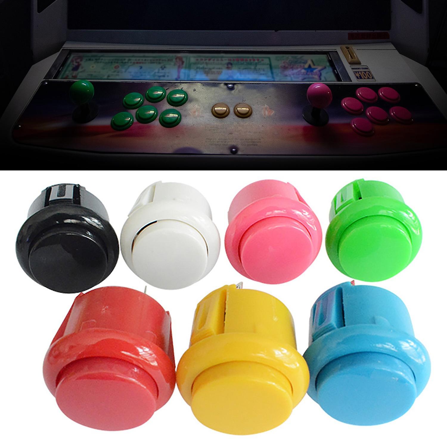 Fornnerg High Response Button Non-delayed DIY 24mm Arcade Game Push Button Switch for Gamers ...