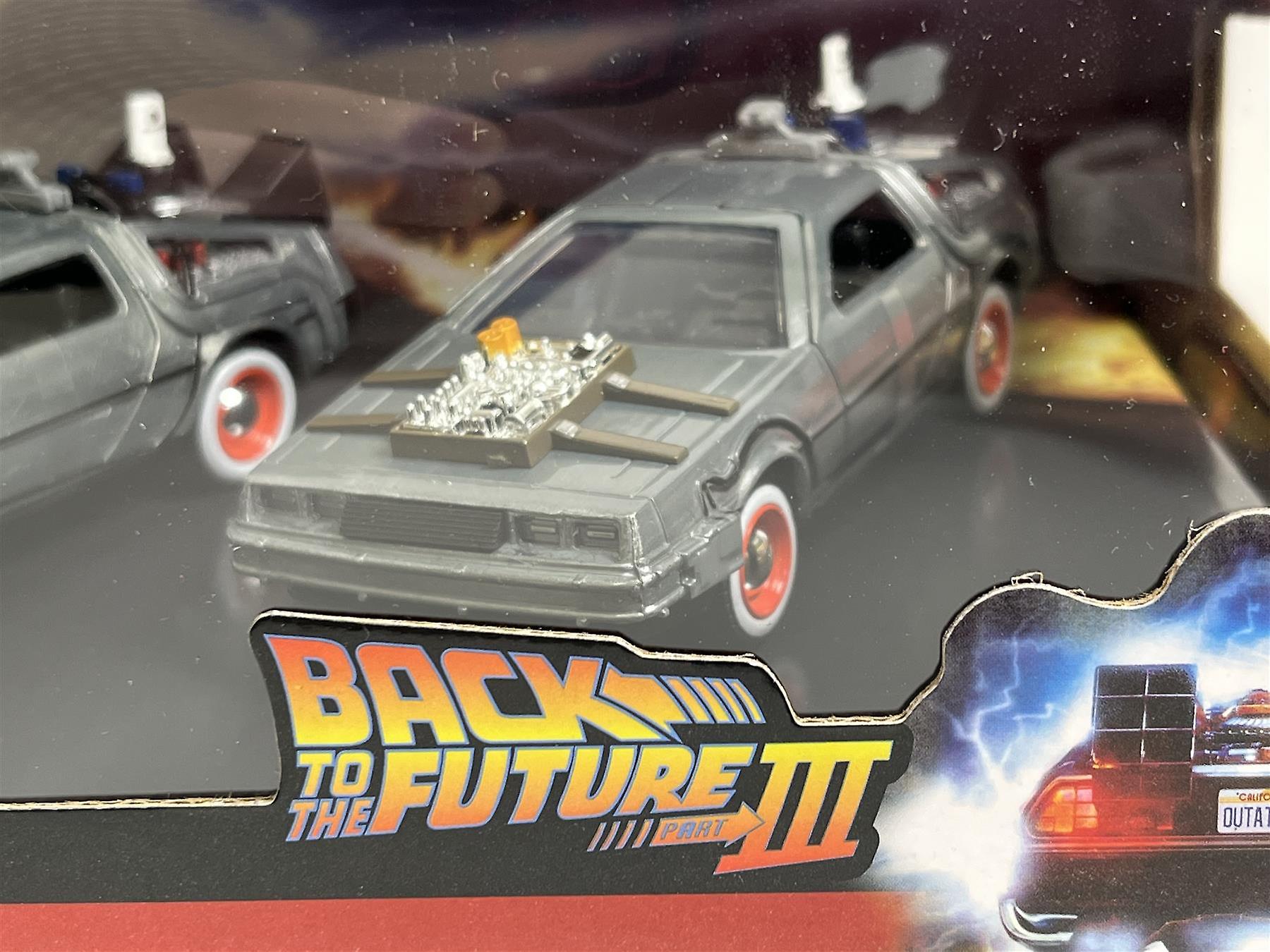 Back To The Future Time Machine 3 Car Set 1:32 Scale Jada 33399 | Fruugo UK