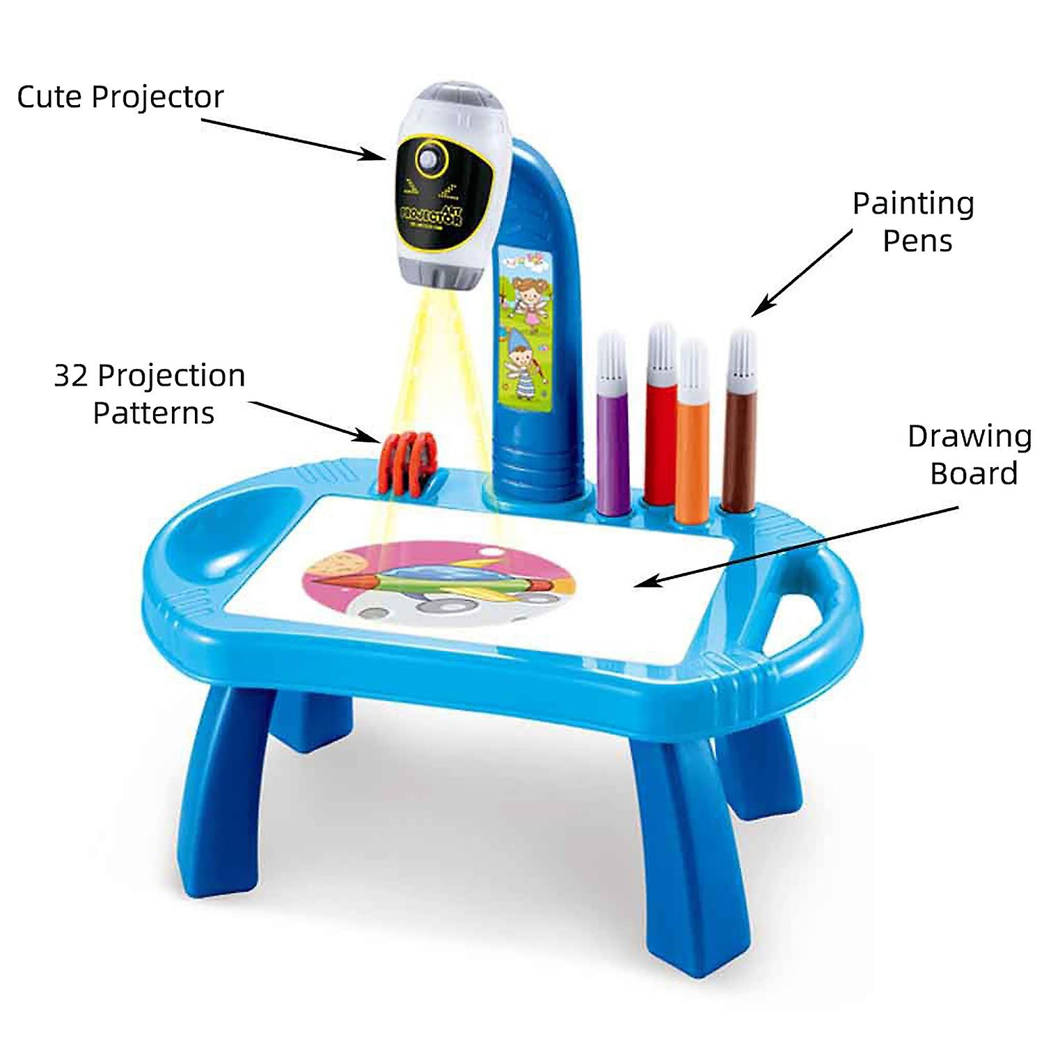 Children Learning Desk Trace and Draw Projector Art Drawing Board ...