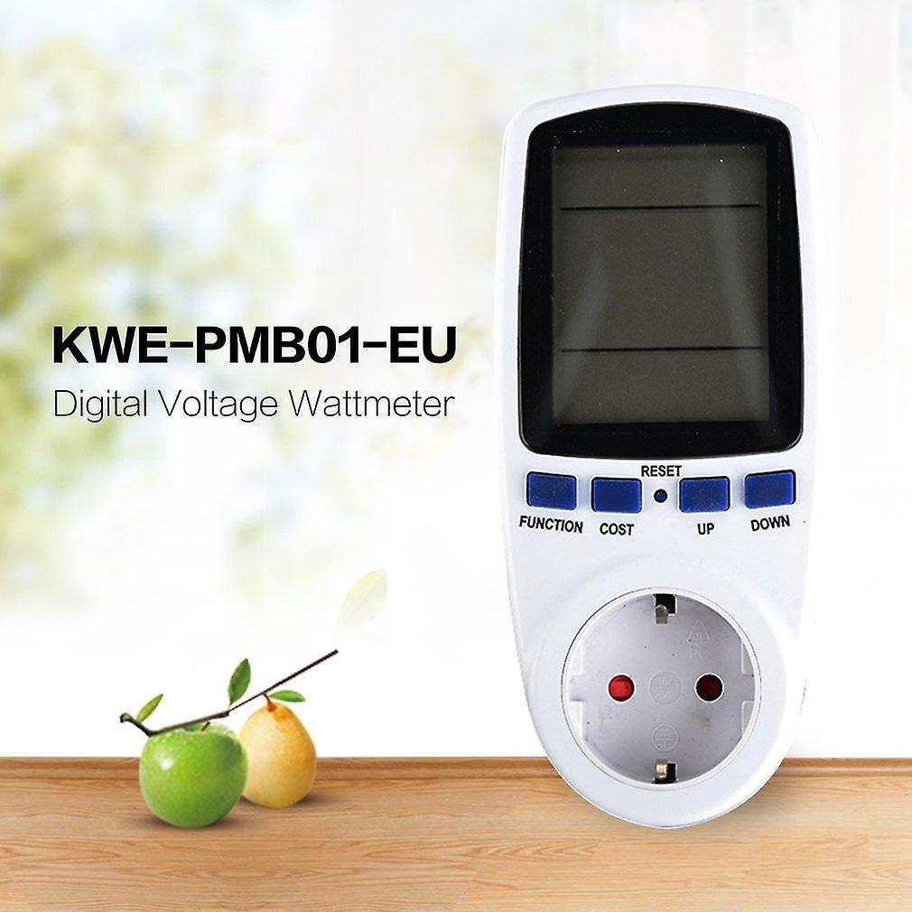Kwe-pmb01 eu/us plug socket digital voltage wattmeter power consumption watt energy meter ac ...