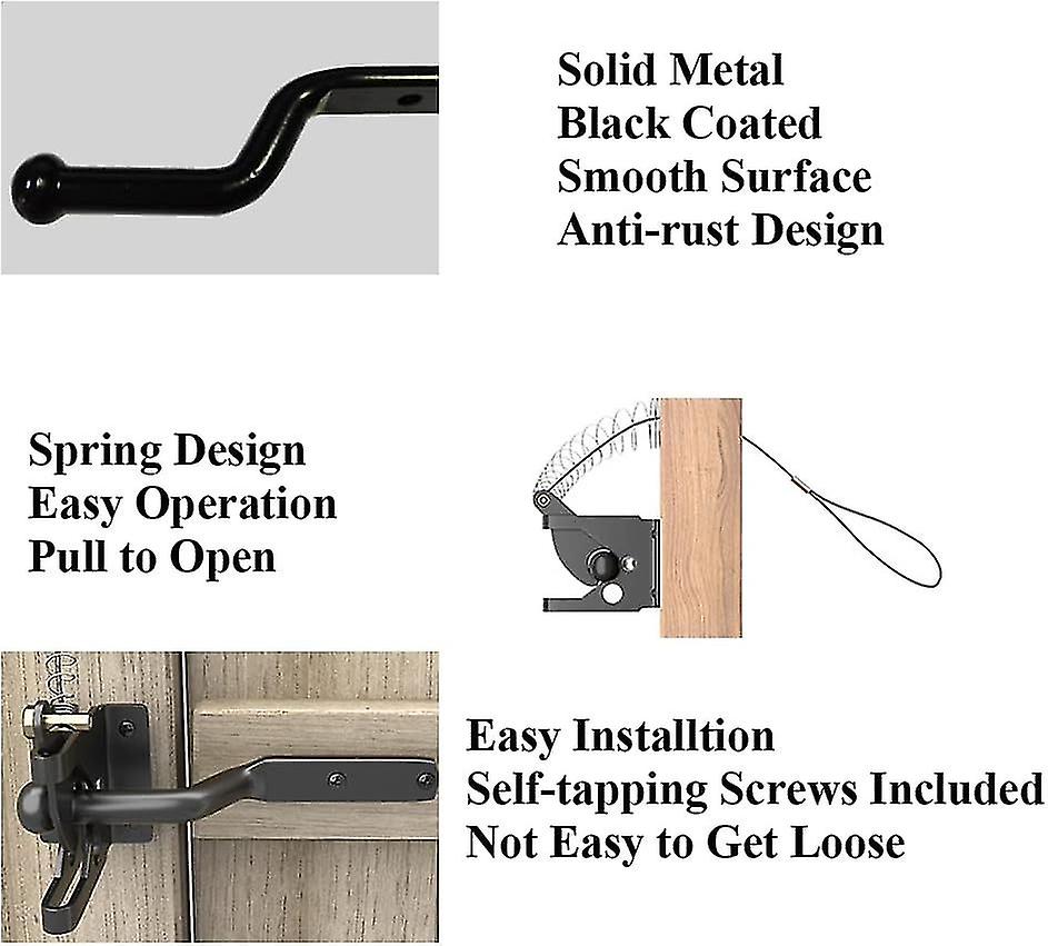 Locking Gate Gravity Door Latch Automatic Gate Latch For Metal Wooden ...