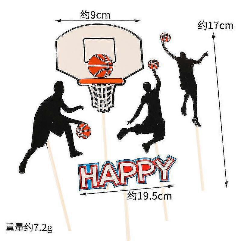Cake Decoration Basketball Birthday, 6 Pieces Cake Topper, Sport Theme ...
