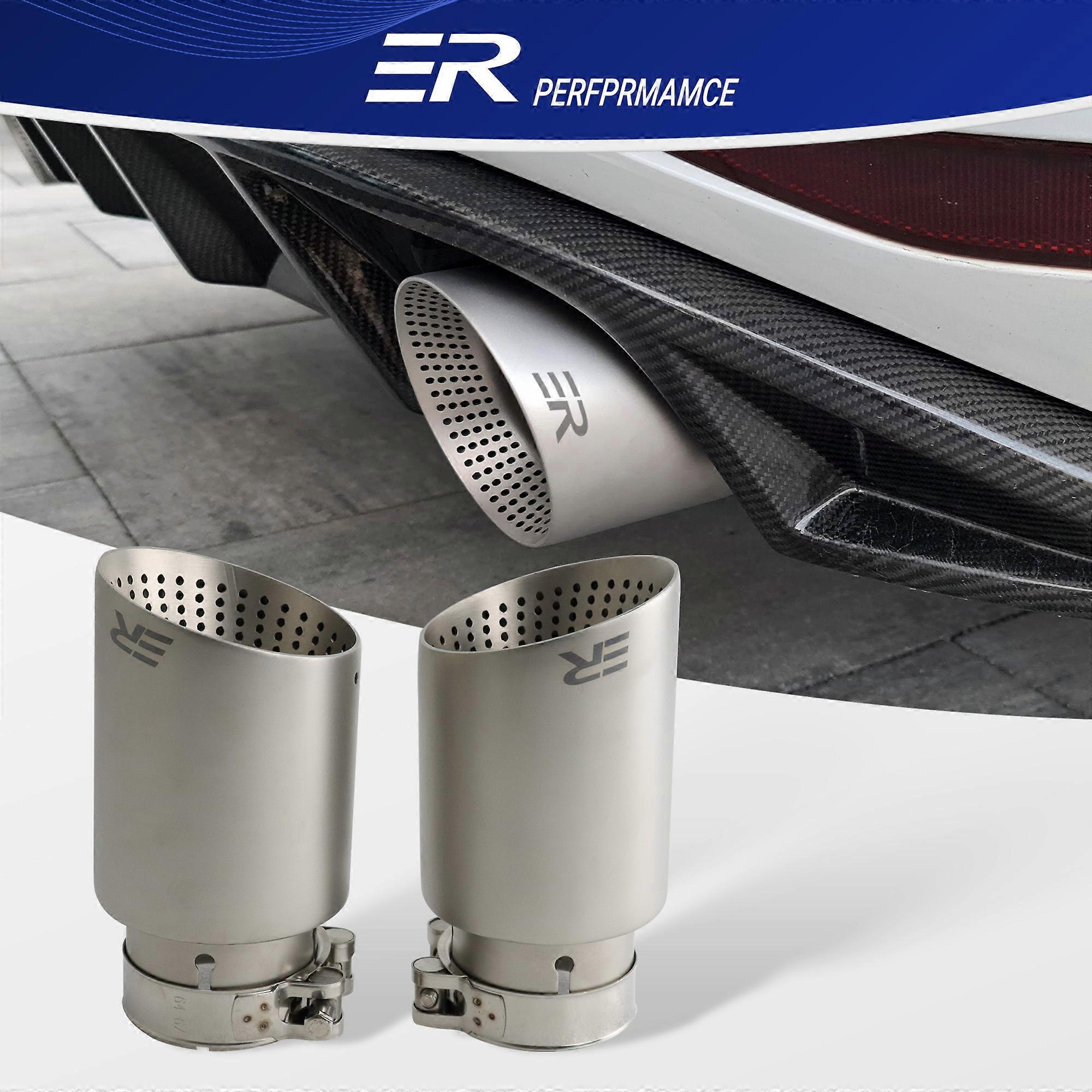 Exhaust Racing Exhaust Tip titanium alloy Stainless Steel Car Muffler ...