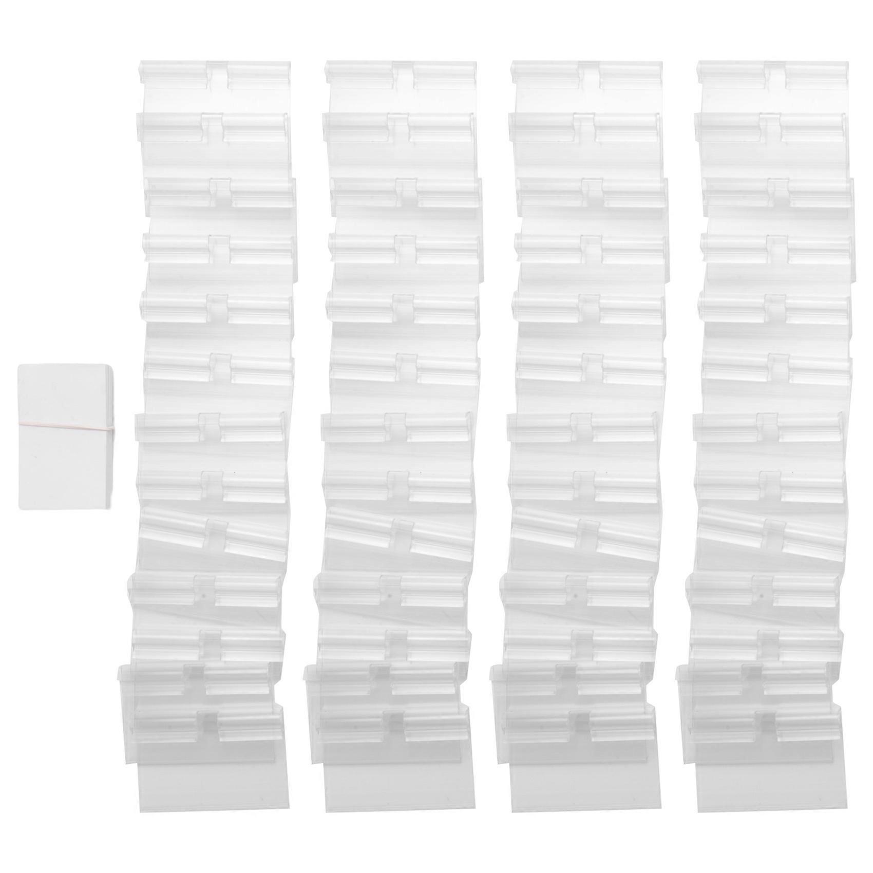 50Pcs Clear Plastic Label Holder Price Tag, Shelf Label Clip Removable ...