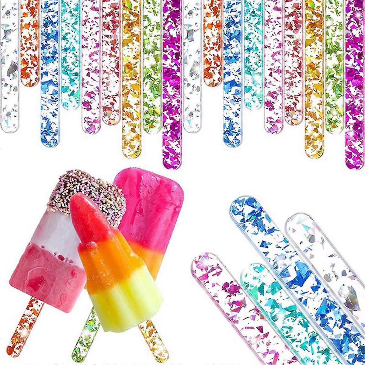 Acrylic Sticks Reusable Cakesicle Sticks Cake Ice Sticks Ice Cream ...