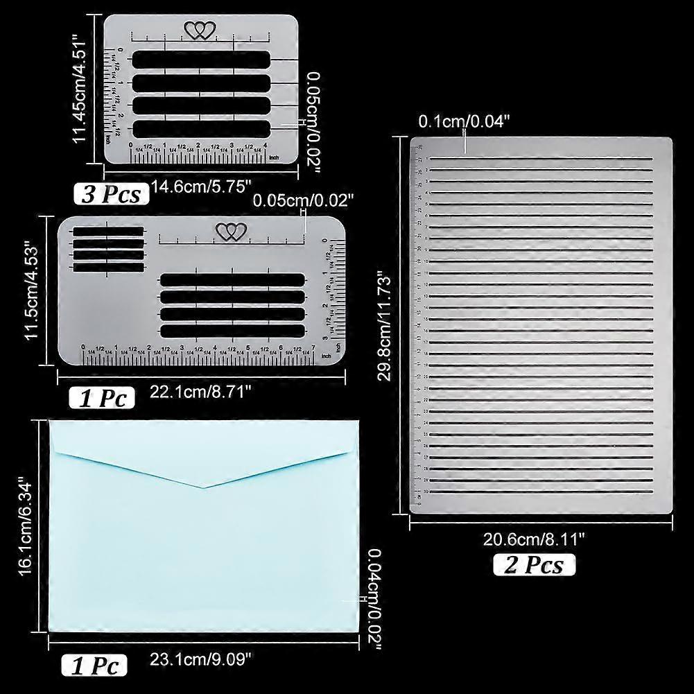 6pcs Template Stencil 4pcs Envelope Addressing Guide Stencil 2pcs ...