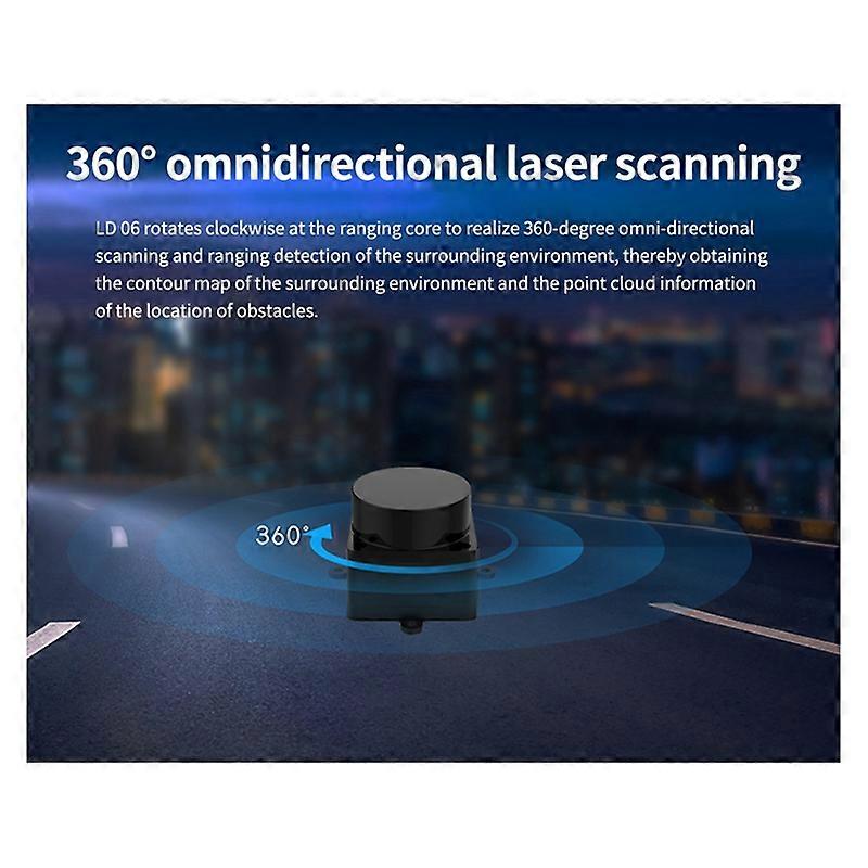 LD06 Lidar LD19 D300 DTOF 3D Scanner 12M Range Portable Support ROS ...