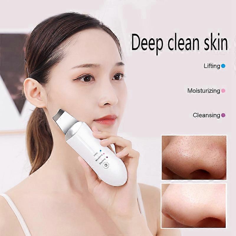 Ultrasonic Facial Skin Scrubber Beauty Machine Ion Deep Face Cleaning ...