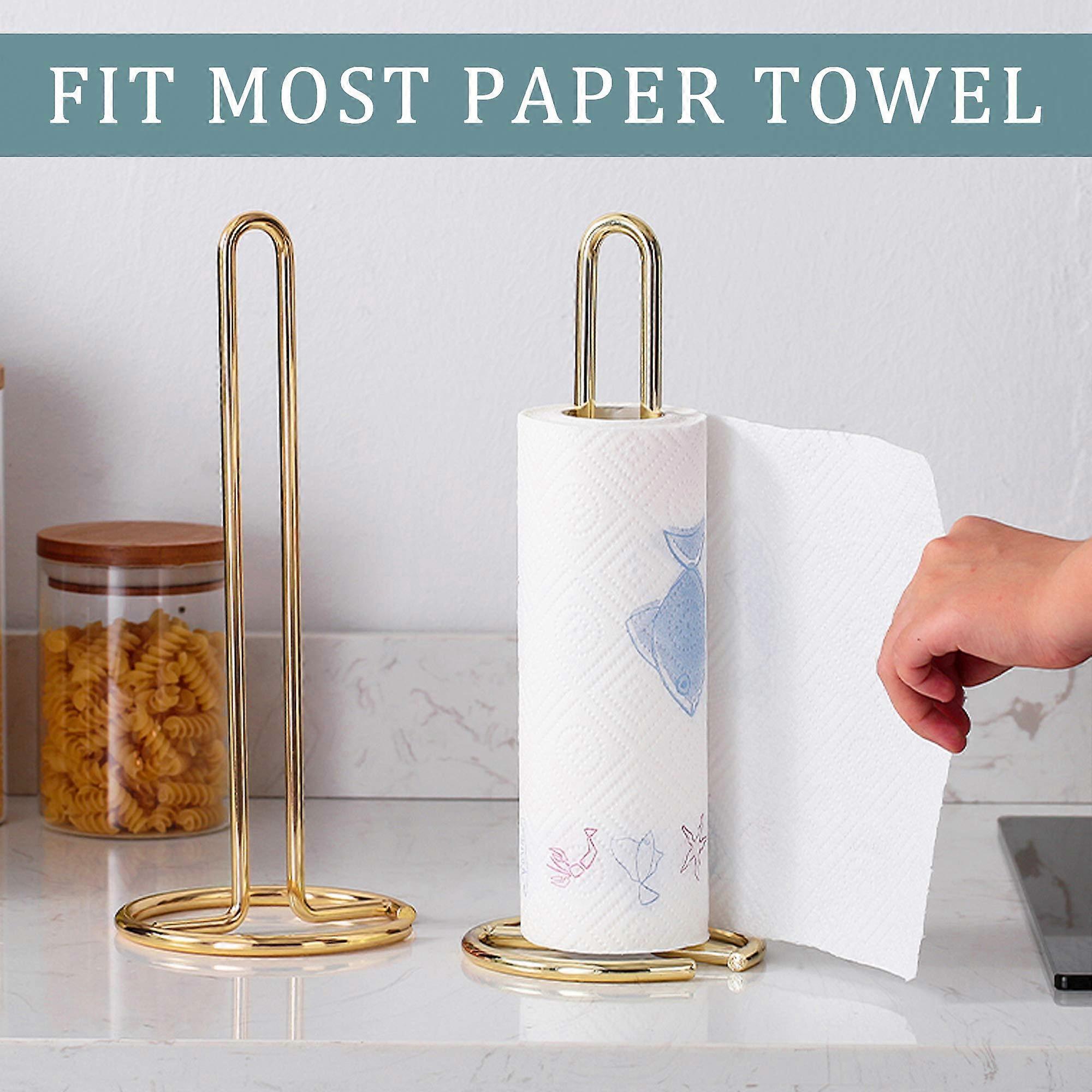 Paper Towel Holder Standing Paper Towel Roll Rack with Weighted Base ...