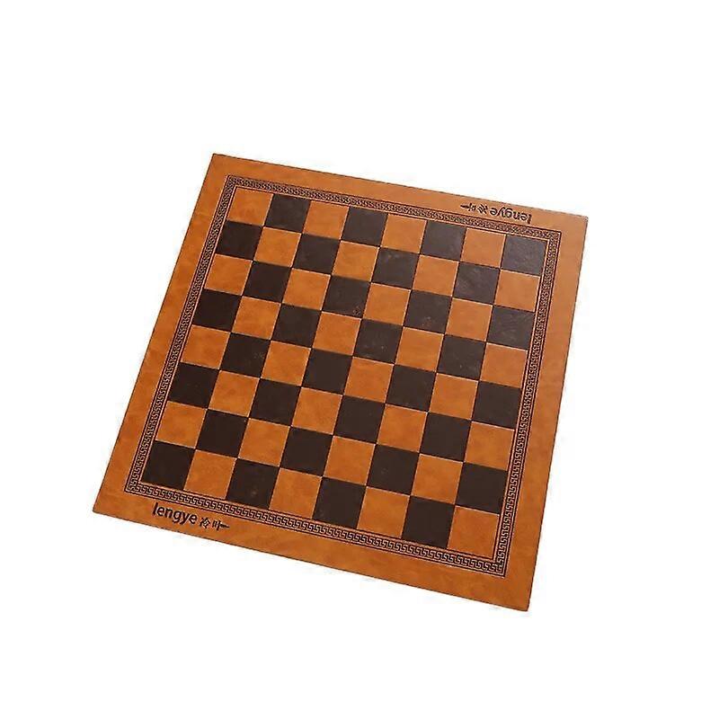 Embossed Design Leather International Chess Board Games Mat Checkers ...