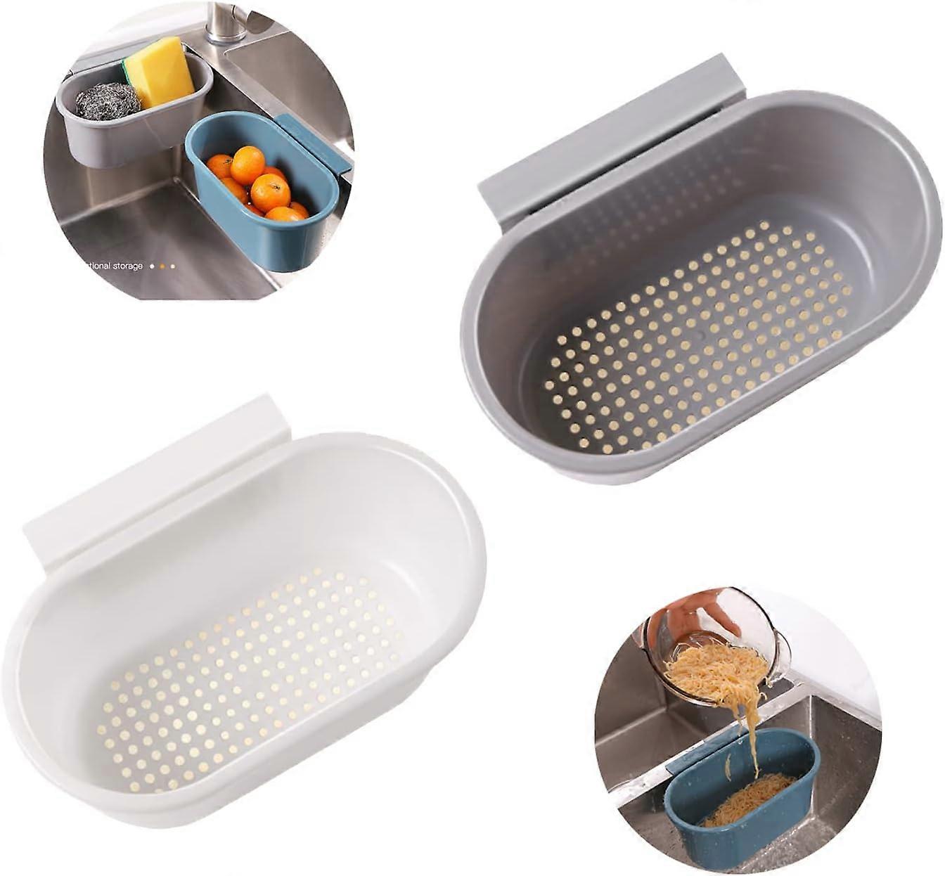 2 Pcs Kitchen Sink Corner Strainer Sink Mesh Drain Basket for Food ...