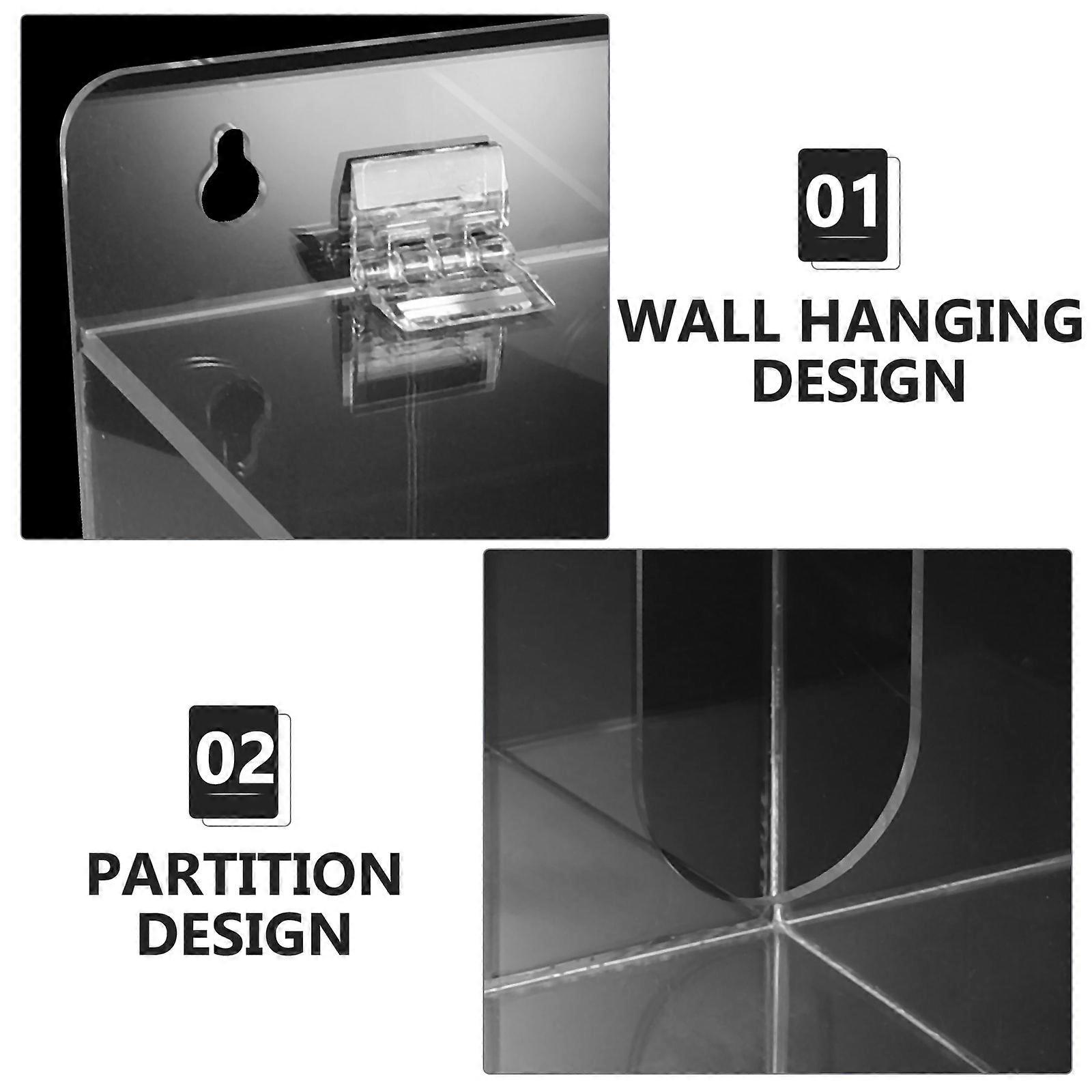 Mask Dispenser Acrylic Glove Holder Mask Storage Box Wall Mounted ...