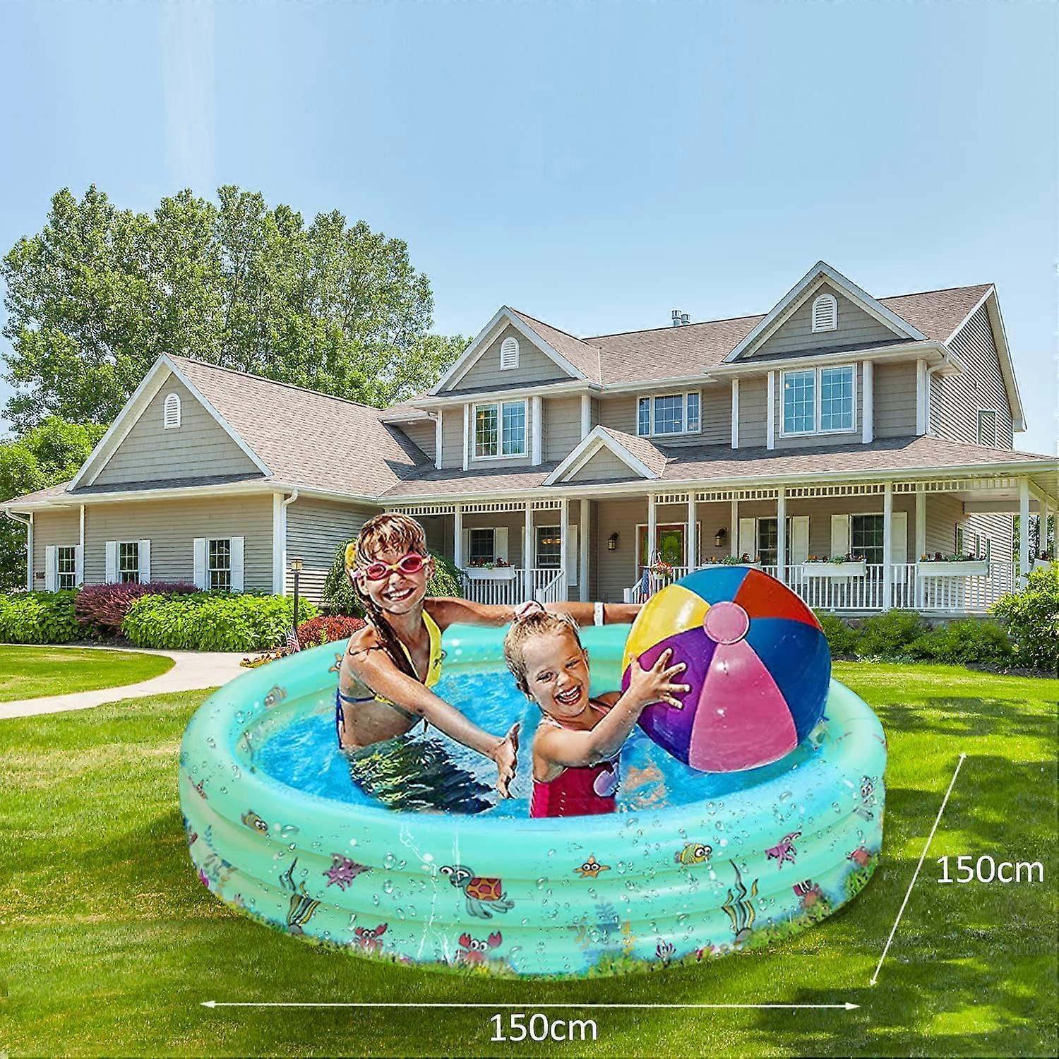 Inflatable Paddling Pool Foldable Inflatable Swimming Pool Kid Portable ...