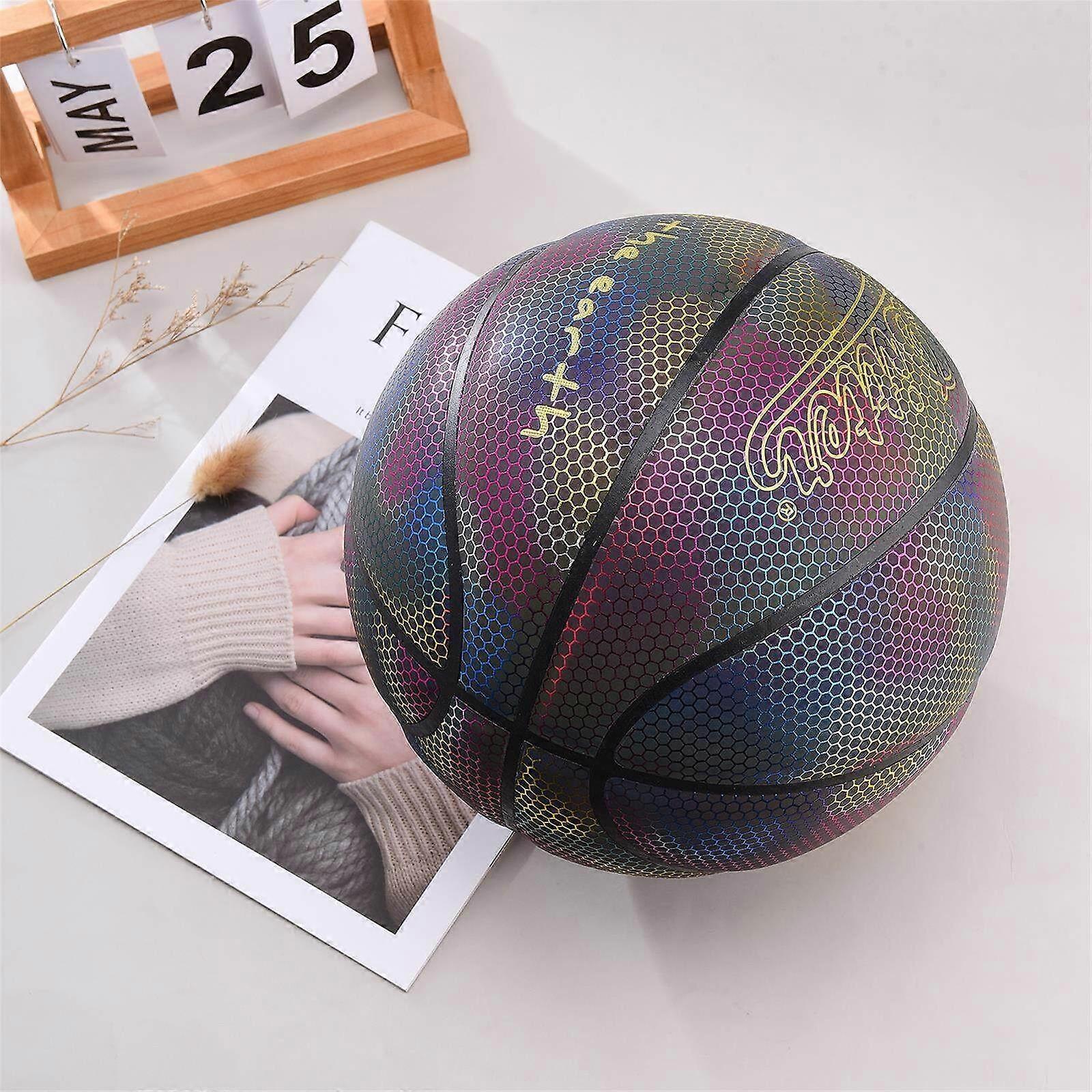 Glowing Reflective Basketball Light Up Basketball Glow in The Dark Xmas ...