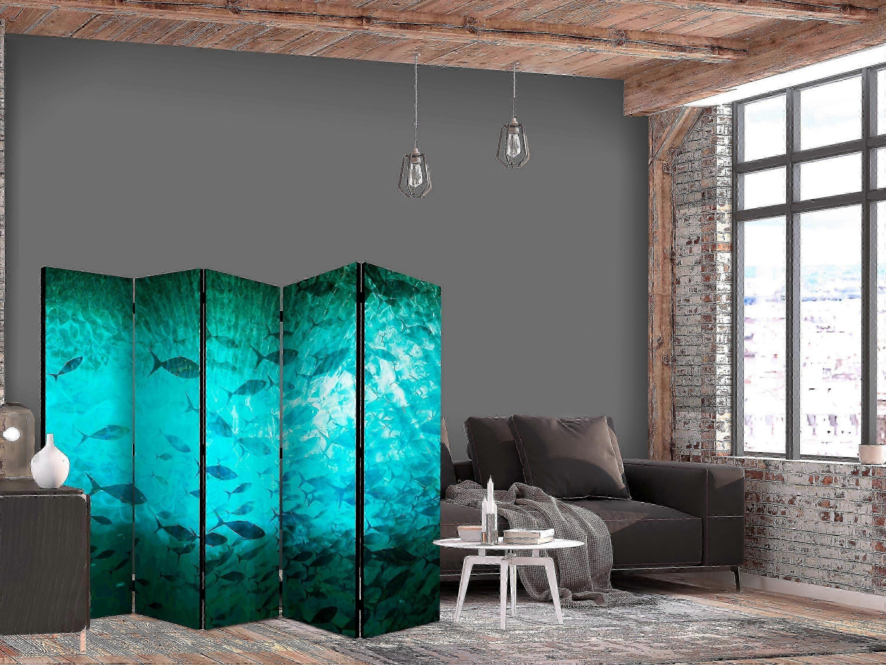 Room Divider - Underwater Paradise - Numerous Shoal of Fish in a ...