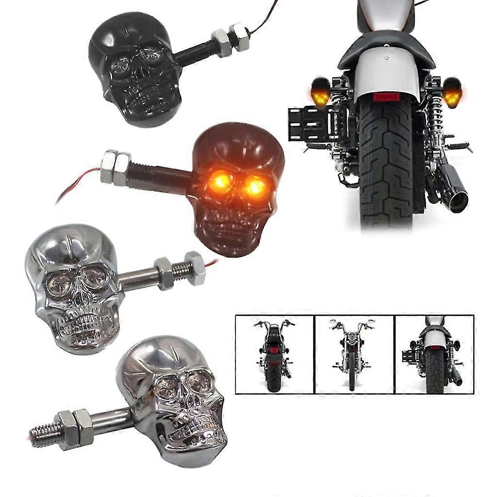 Universal Skull LED Turn Signals Blinker Indicator Lights Used for ...