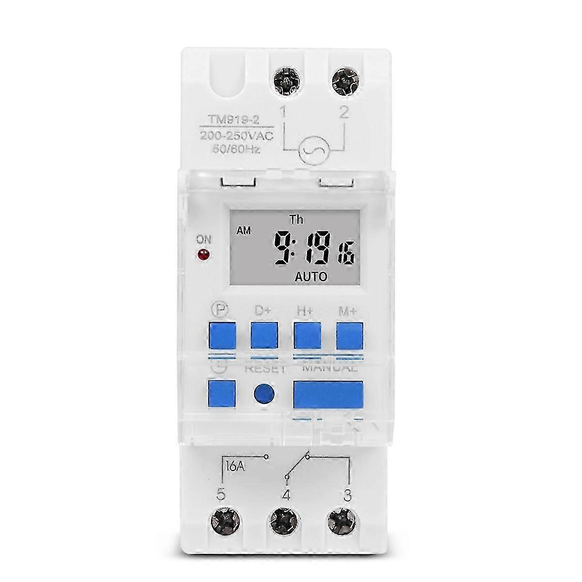 TM919A-2 Programmable Digital Time Switch Relay Timer Control AC 220V ...