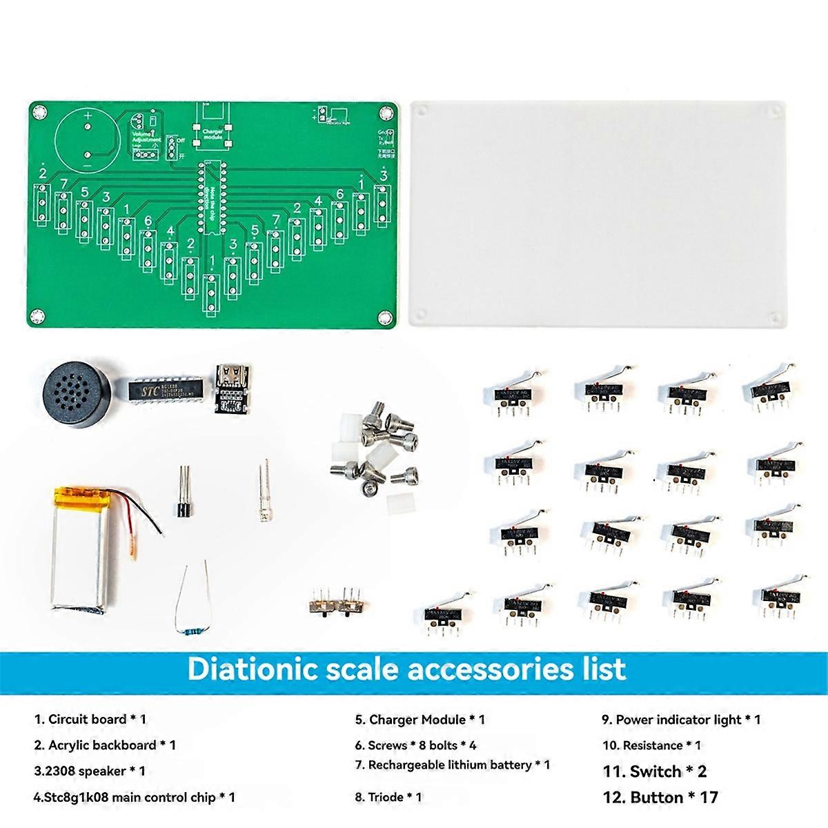 Electronic Kalimba Thumb Piano 13 Key Pentatonic Scale Instruments ...