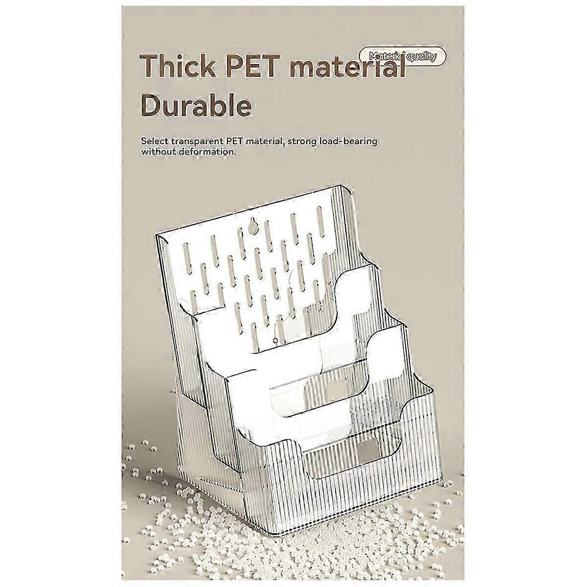 A4 File Display Clear Storage Box Office A4 Single Layer Desktop File ...