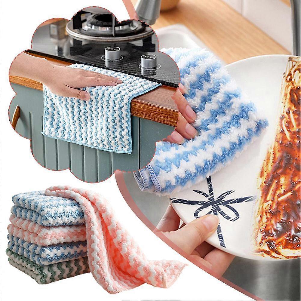 Kitchen daily dish towel dish soft velvet rag non-stick oil thickened ...